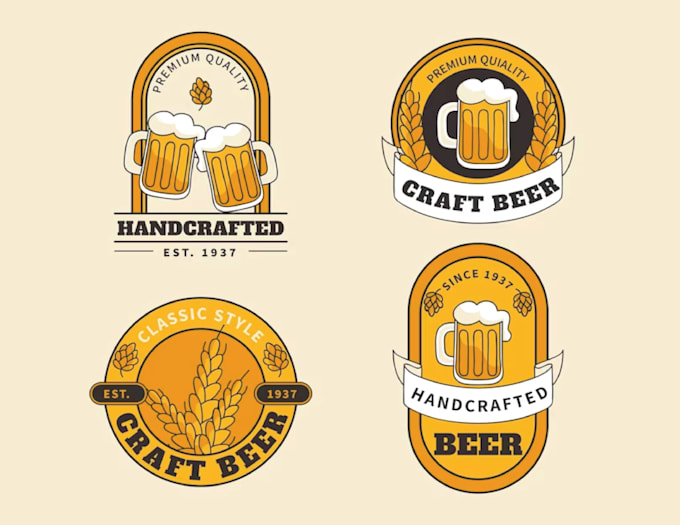 Do unique brewery pub beer logo by Marierner | Fiverr