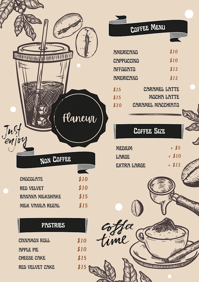 Design an extravagant restaurant menu everyone will love by Mjarquita ...