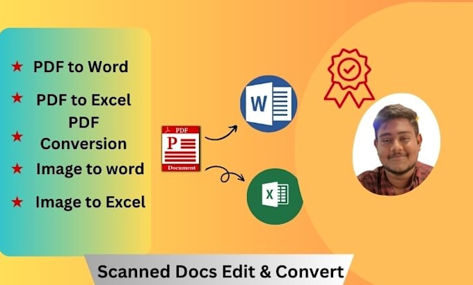 Do pdf to word or excel conversion in 10 hours by York_04 | Fiverr