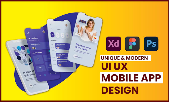 Do ui ux in adobe xd for mobile apps with prototype in 5 days by ...