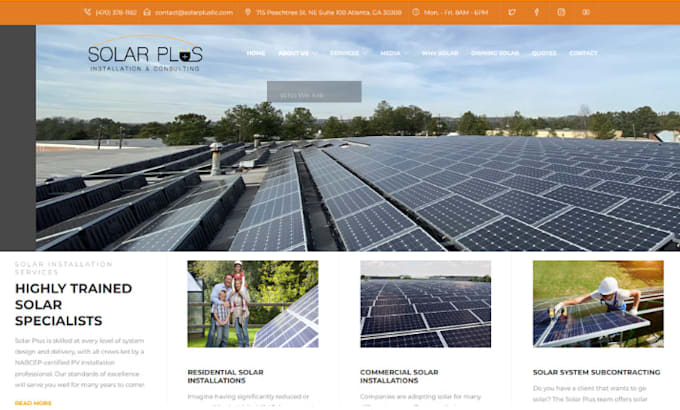 Design solar website solar landing page solar company website by ...