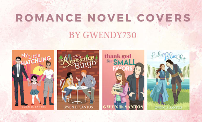 Draw custom illustrated romance novel cover by Gwendy730 | Fiverr