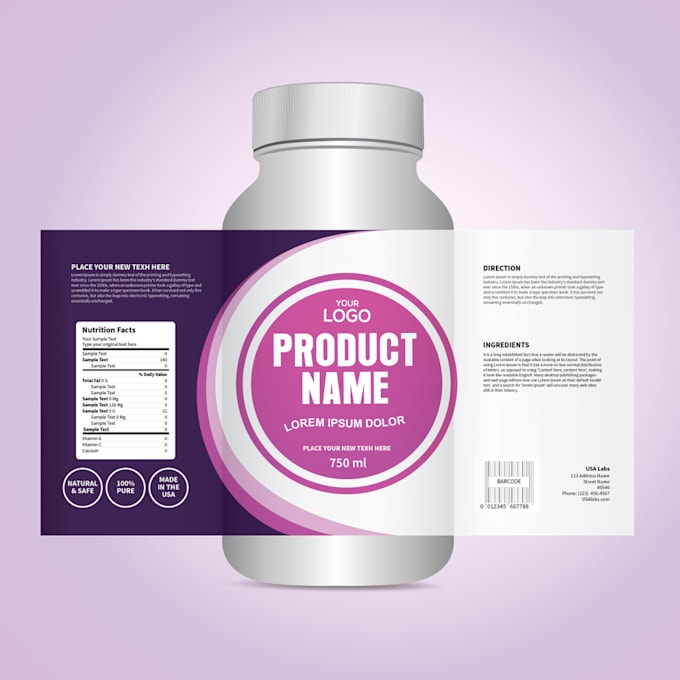 Design medicine label or any product package by Braininnovat520 | Fiverr