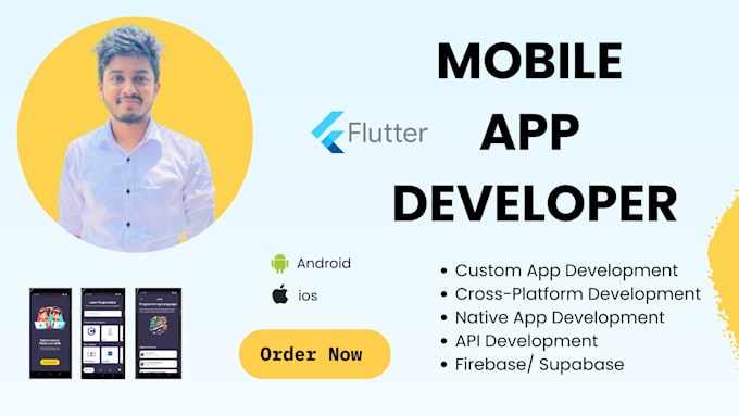 Develop mobile apps for both android and ios using flutter by Chamidilsh55 | Fiverr