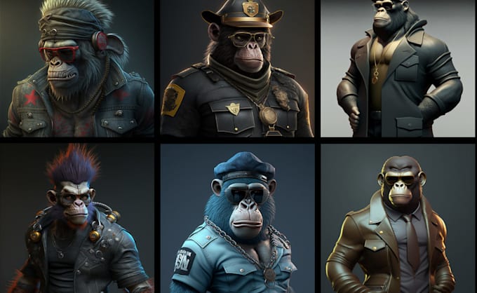 Make 3d nft art, 3d nft character, 3d model, 3d nft collection, 3d ...