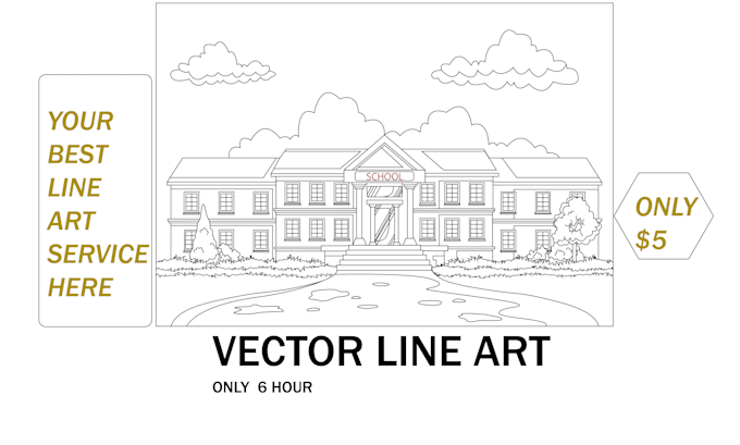 Draw line art product outline sketch to vector art anything by ...