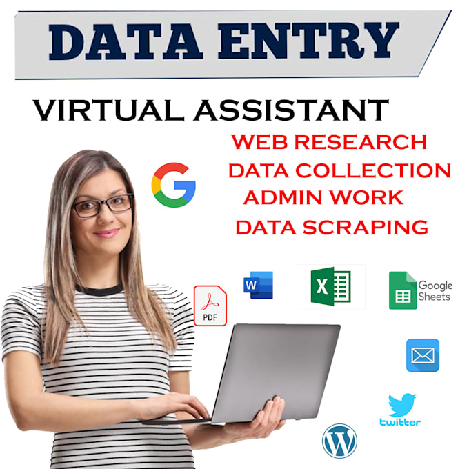 Do web research, excel data entry work, virtual assistant by ...