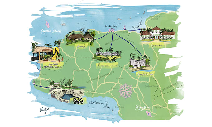 Create a bespoke illustrated map by Natalieatkins | Fiverr