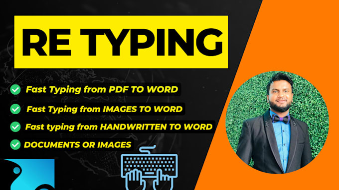 24 hours fast typing re typing image to text copy past job by ...