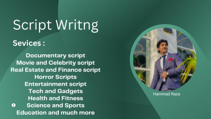 Do video script writing for youtube channel , tiktok videos and reels ...