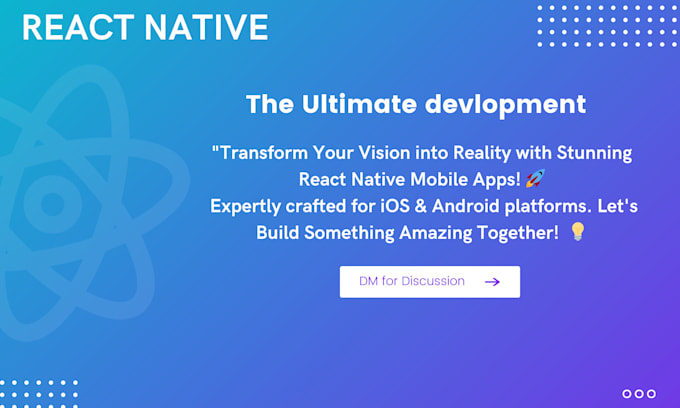 Develop, publish react native mobile application for android and ios by Usmanisofficial | Fiverr