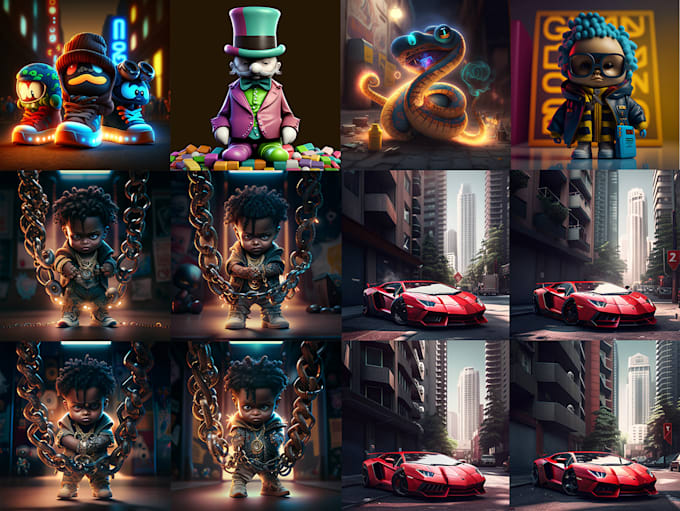 Generate original ai character design and digital art images by ...