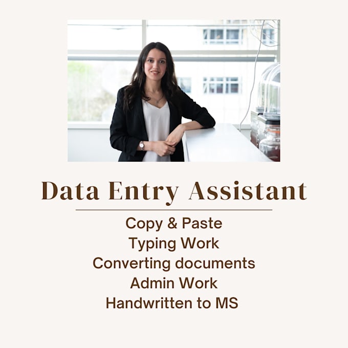Do flawless data entry typing and admin work by Narjisdrissi | Fiverr