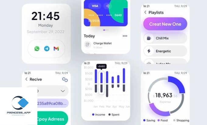 Develop a functional smartwatch app, ui ux design for android and ios ...