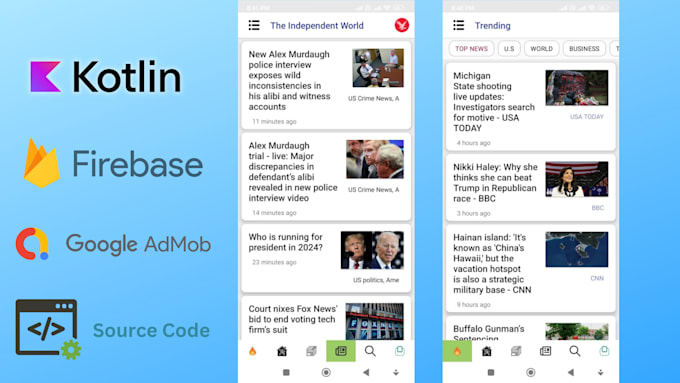Sell android news app source code with admob integration by Artcord ...