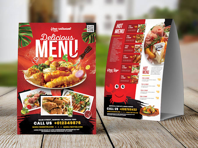 Professional restaurant menu design for digital and print by Gfxmention ...