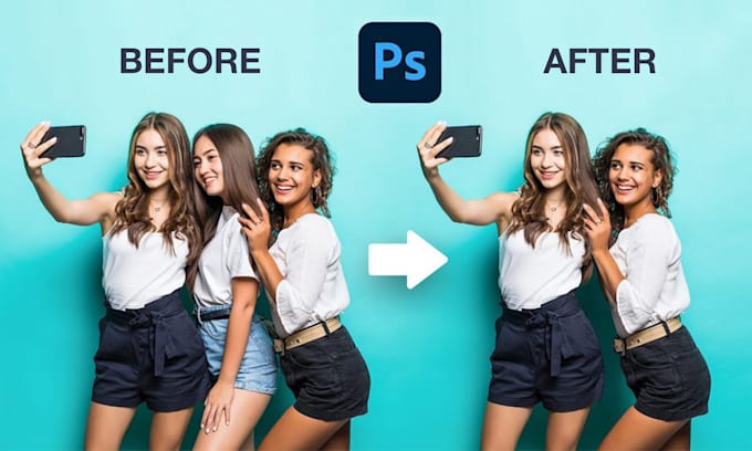 Add or remove person, objects, change background using photoshop by Vermesadesign | Fiverr
