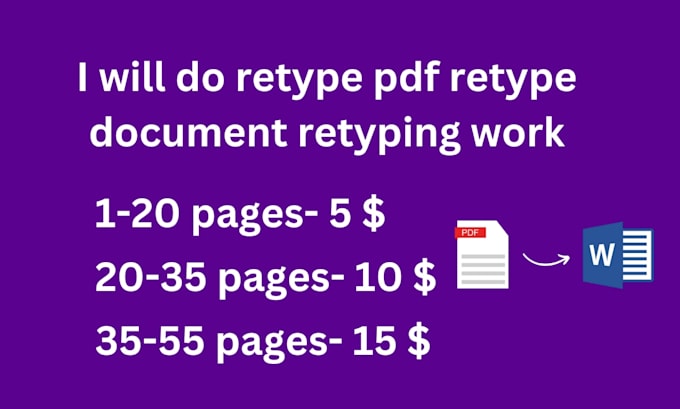 Do retype pdf retype document retyping work by Drawingpractice | Fiverr