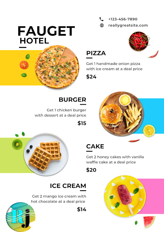 Design menu, price list for your hotel, burger shop etc by Rjsteadfast ...