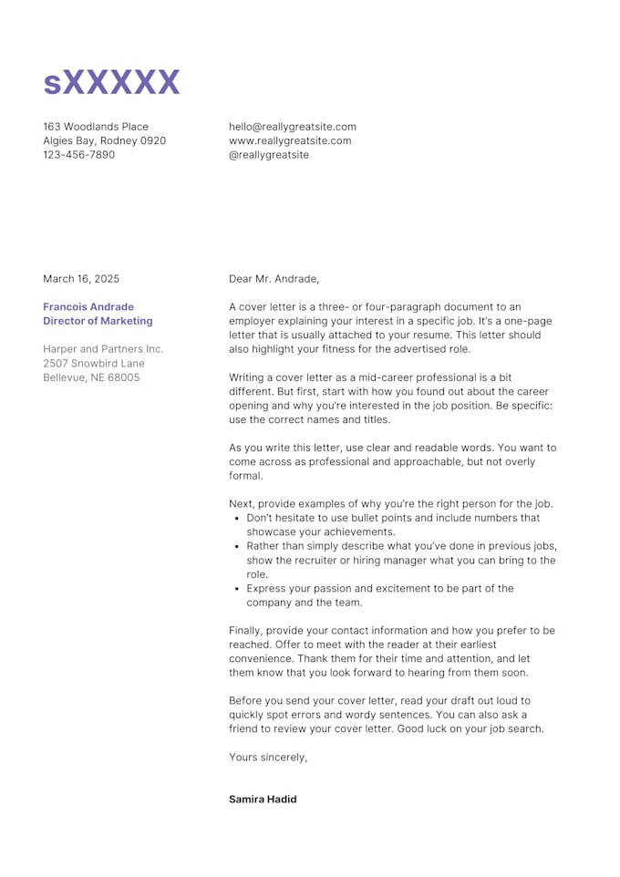 Get you a professional cover letter and eye catching designs by ...