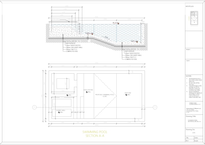 Design detailed swimming pool construction drawings by Cadgizmo1 | Fiverr