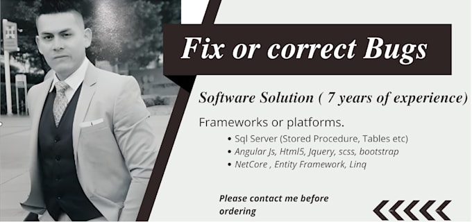Bug Fixes In Apps Netcore Csharp Sql Database Or Angular By Dehibybrojasper Fiverr