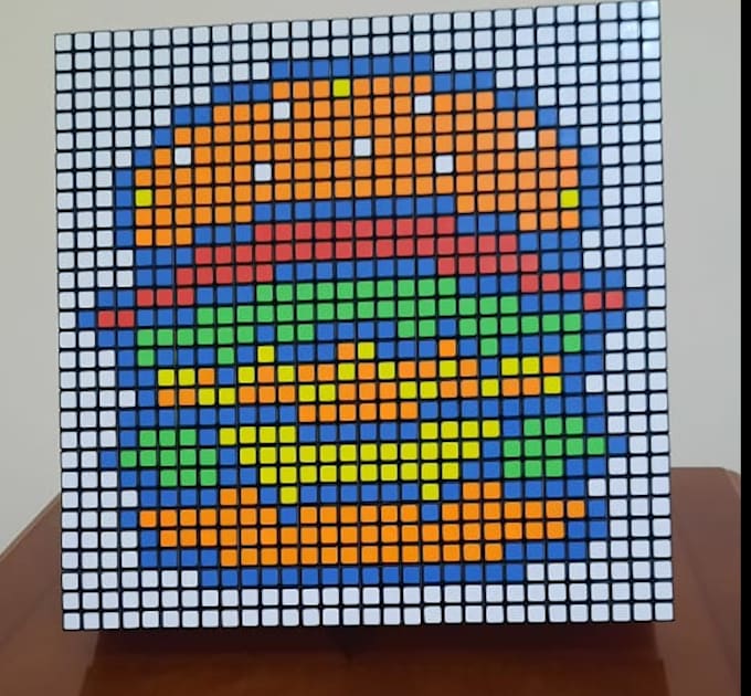 Make a custom pixel art out of rubik s cubes by The900pixelmake | Fiverr