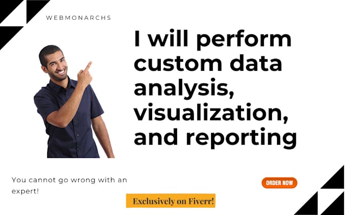 Perform custom data analysis, visualization, and reporting by Webmonarchs | Fiverr