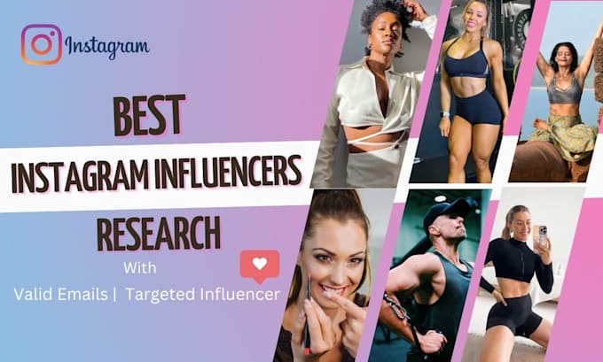 Find best instagram influencer research list for collaboration by Shantomridhabd | Fiverr
