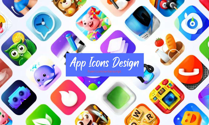 Design custom app icon for mobile app or website by Writerscript | Fiverr