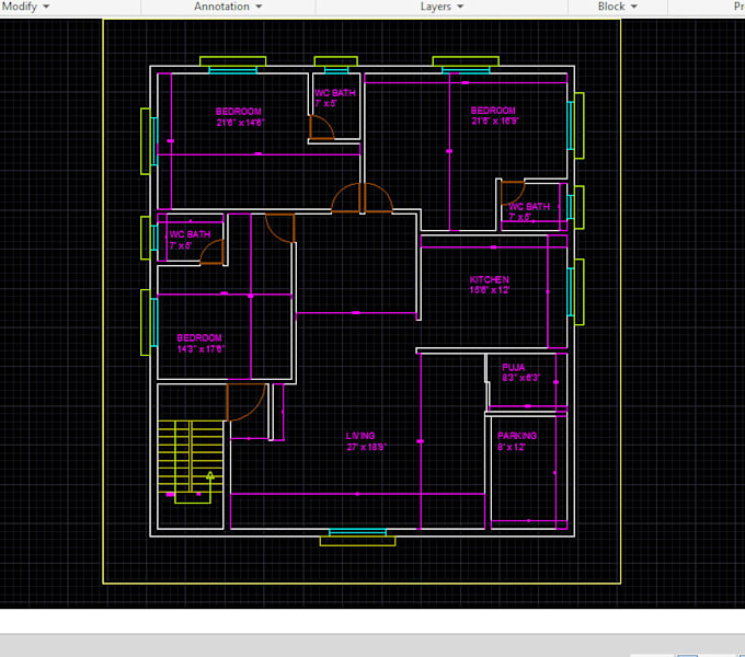 Convert your rough 2d drawings into cad and revit by Jayantc1 | Fiverr
