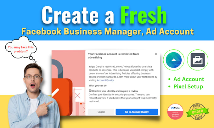 Create fresh facebook business manager and ads account by Ashrafarinoit ...