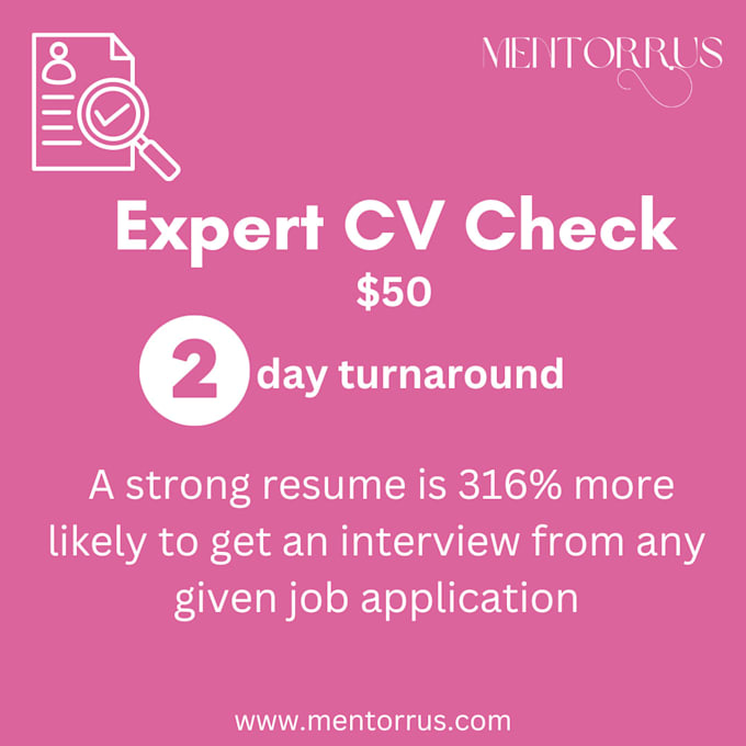 Expert cv check for you by Mentorrus | Fiverr