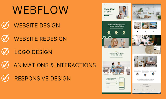 Create,update and redo your webflow website by Shireensiddiqui | Fiverr