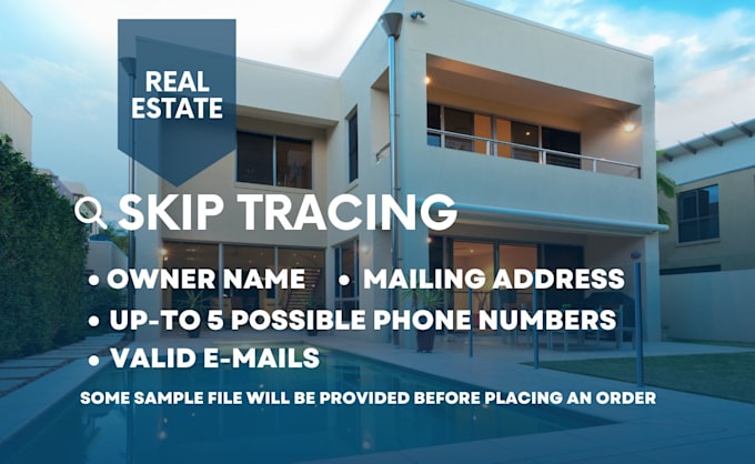 Quick skip tracing for real estate professionals by Runi_begum | Fiverr