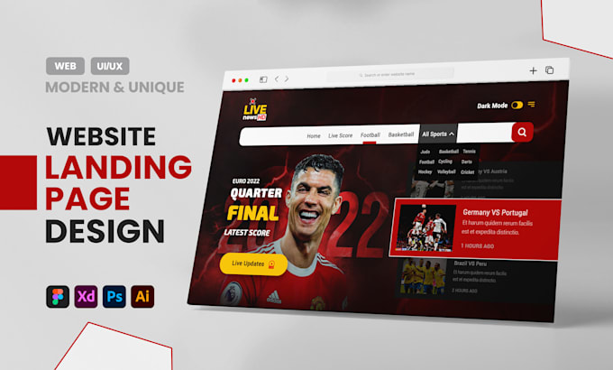 Design modern website landing page design in figma, xd, psd by Prachirahman | Fiverr