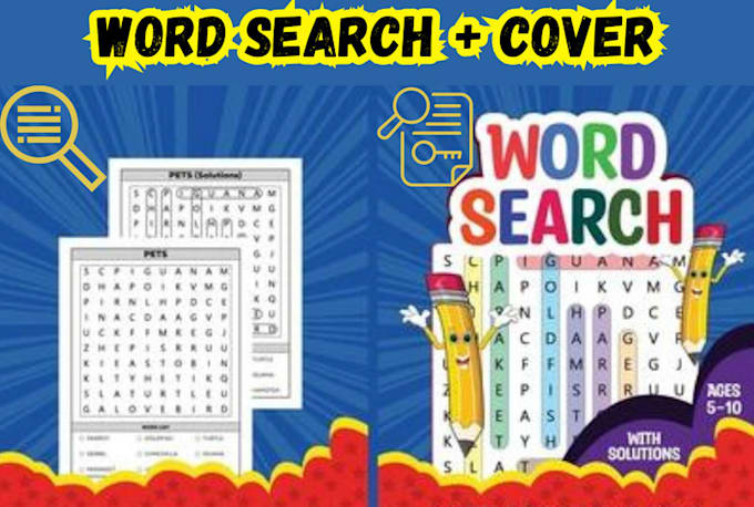 Create custom word search puzzle activity book by Anassmedi | Fiverr