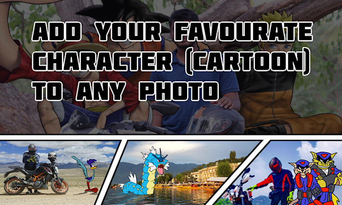 Add any cartoon character on any photo by Tooncasm | Fiverr