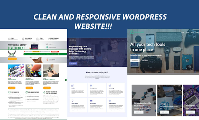 Design clean and responsive, wordpress website by Syedkunzabbas | Fiverr