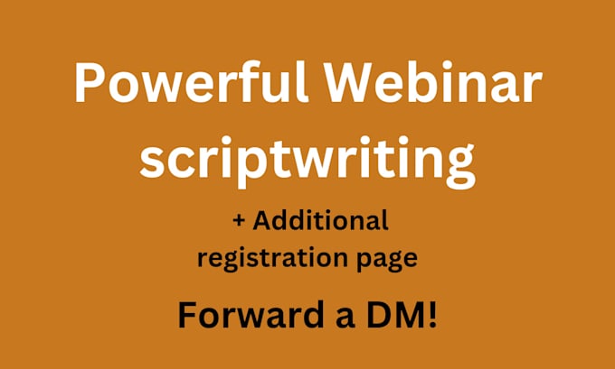 Craft a professional webinar script for you by Dian_writing | Fiverr