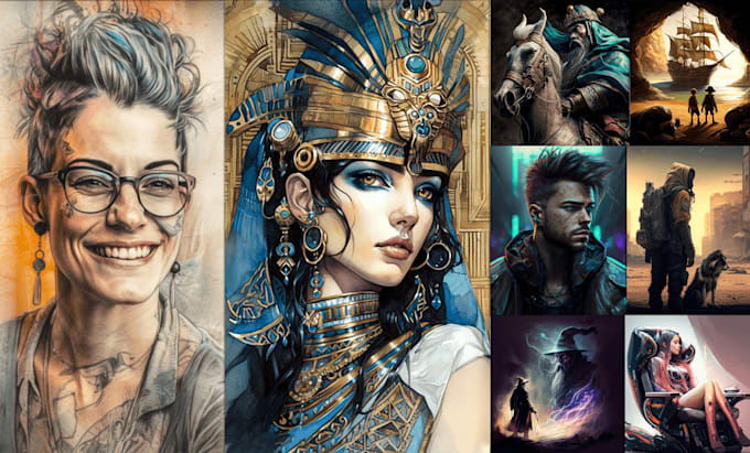 Create captivating ai fictional art, character design, portraits by ...