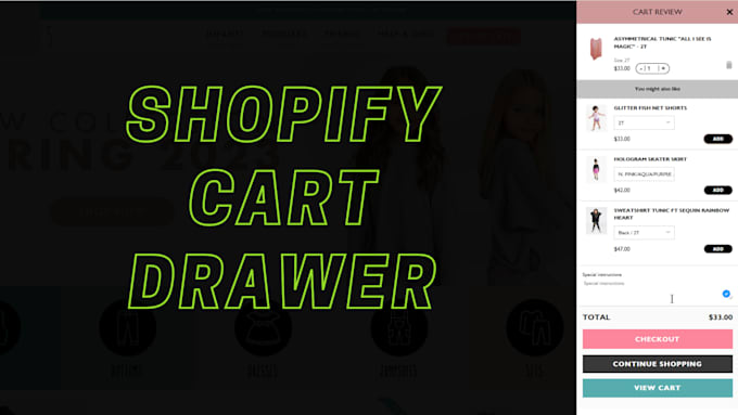 Add a slide cart drawer with dynamic upsells to your shopify store without apps by Mrgoofi | Fiverr