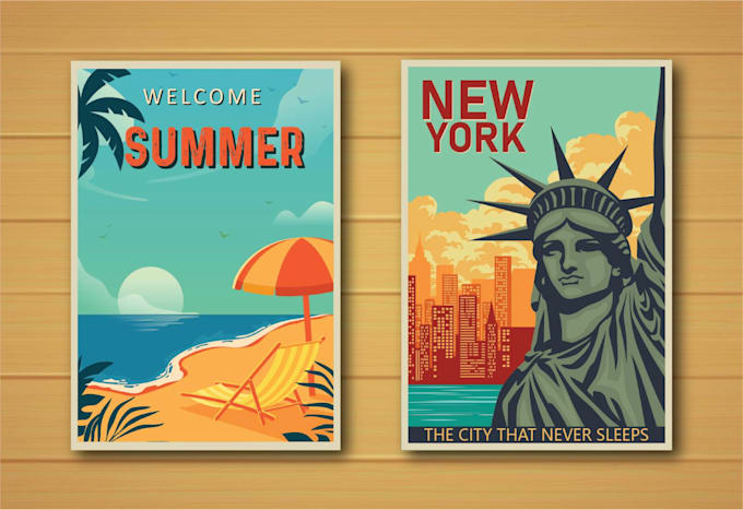 Create a stunning retro vintage poster design by Alsaba800 | Fiverr
