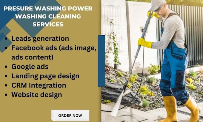 Generate pressure washing leads power washing landing page junk removal ...