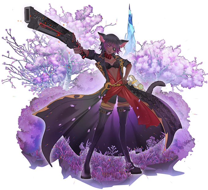 Draw your character splash art by Sempak_cerpelai | Fiverr