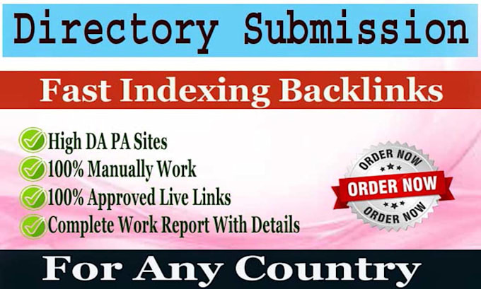 Do directory submission backlinks for website ranking by Ariyanseo | Fiverr