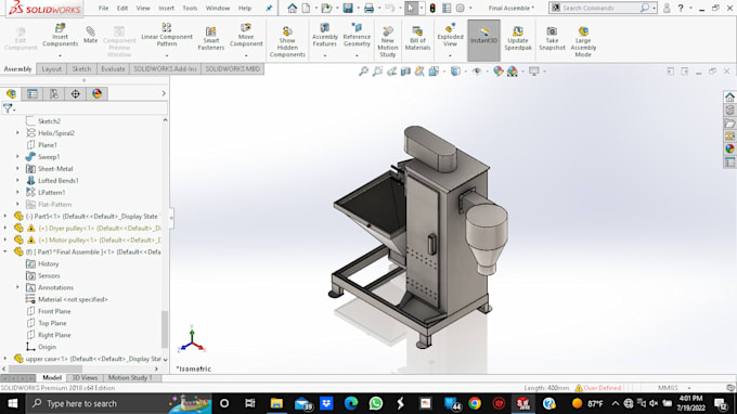 Create any solidworks model by Mayura98 | Fiverr