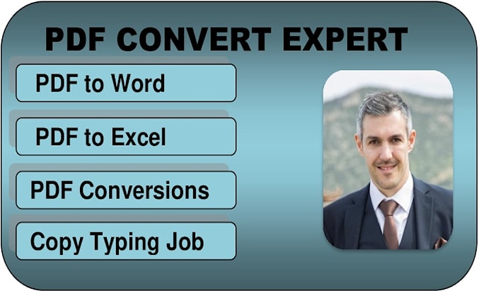 Convert pdf to word, pdf to excel conversion and copy typing job by ...