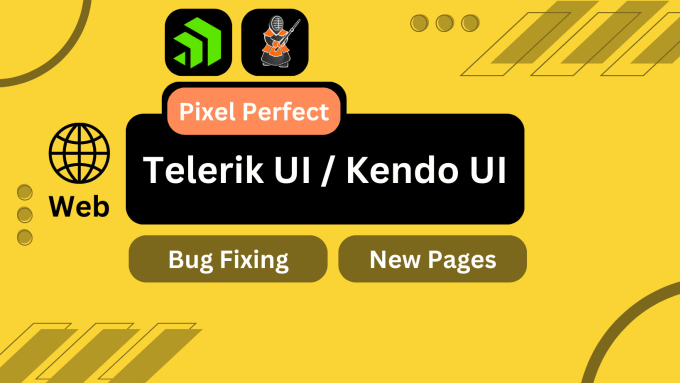 Do design and develop telerik and syncfusion projects in asp dotnet core