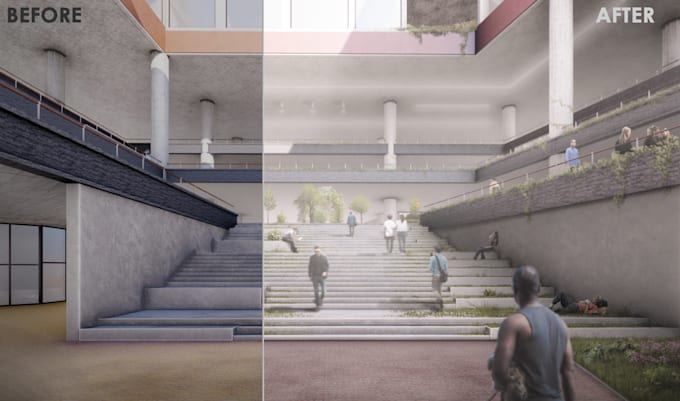 Improve your renders using photoshop by Mh_viz | Fiverr